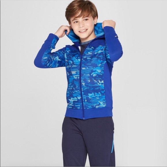 Champion | Jackets & Coats | Champion Size Xlarge Blue Printed Tech ...
